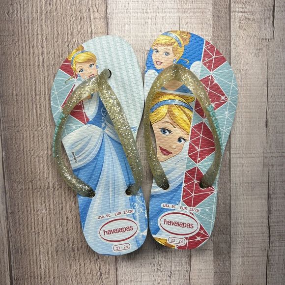 Havaianas | Shoes | Havaianas Girls Toddler Cinderella Disney Flip Flop ...